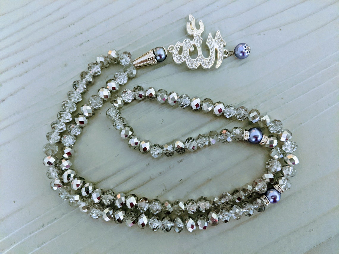 Silver Crystal Tasbih - Etsy