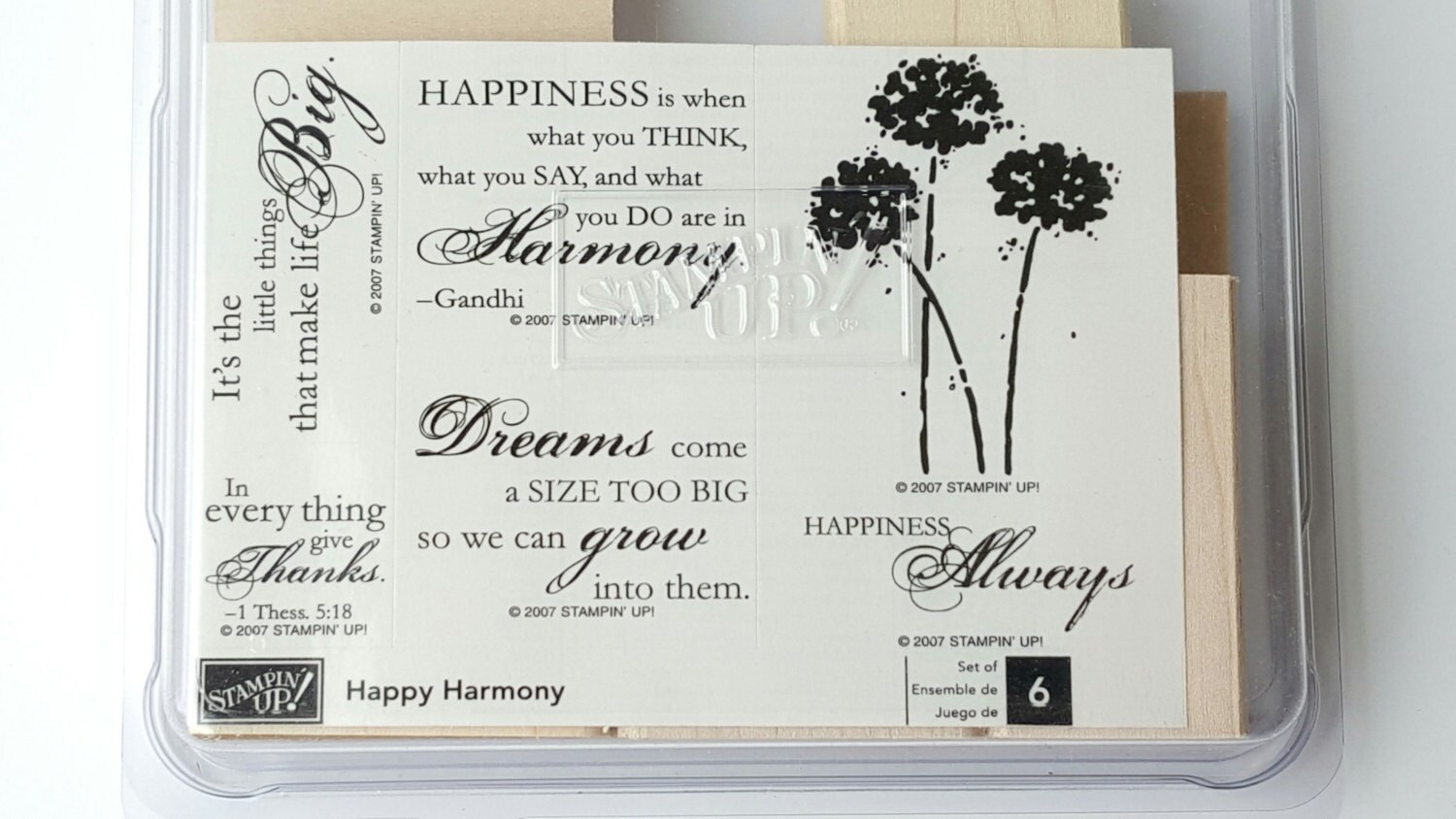 Happy Harmony - Stampin' Up! Rubber Stamp Set - Etsy