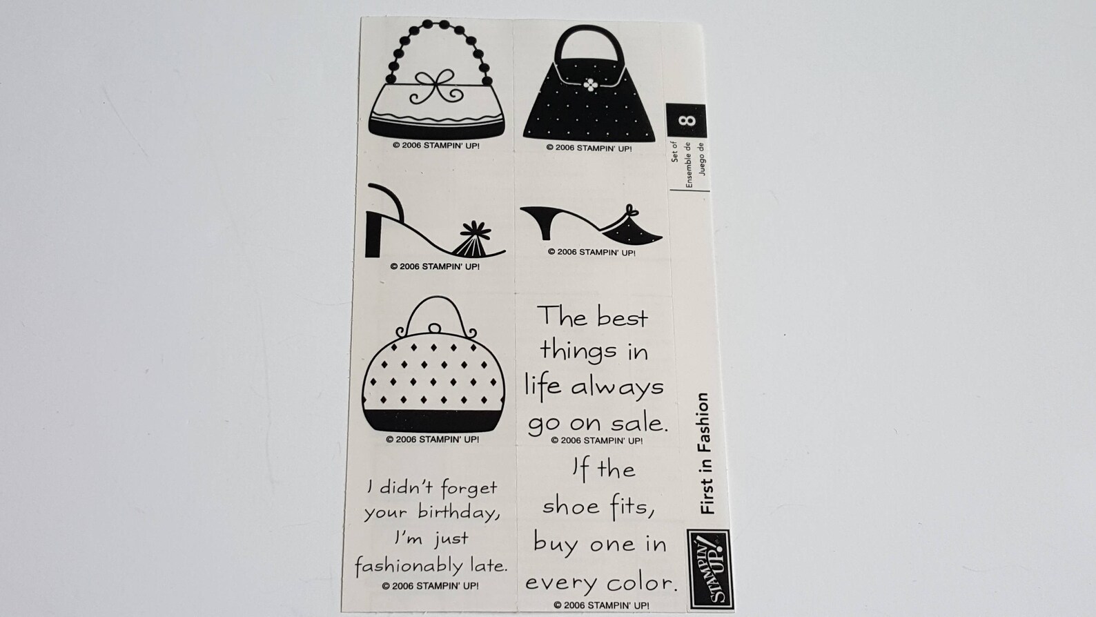 First in Fashion - Stampin' Up! Rubber Stamp Set - Fashion Stamp Set ...