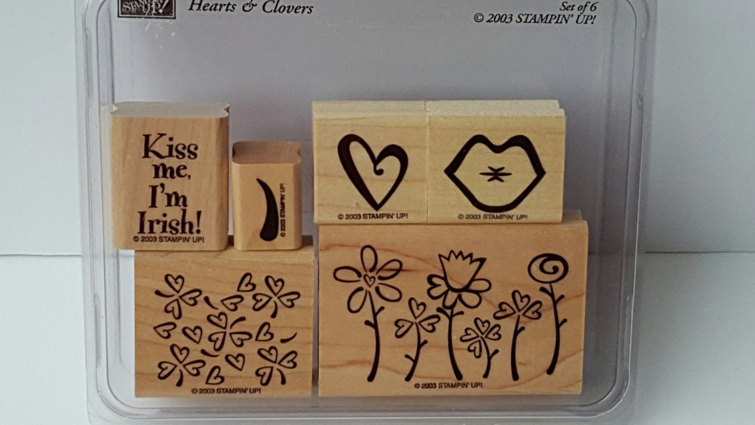Hearts & Clovers - Stampin' Up! Rubber Stamp Set - Etsy
