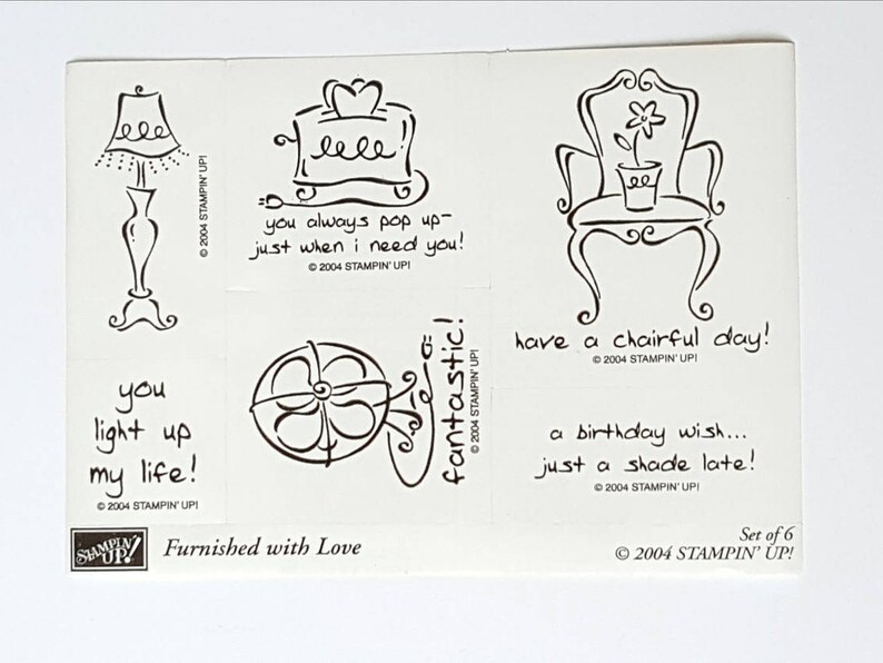 Furnished With Love - Stampin' Up! Rubber Stamp Set - Etsy