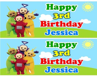 Teletubbies Birthday Banner - Etsy UK