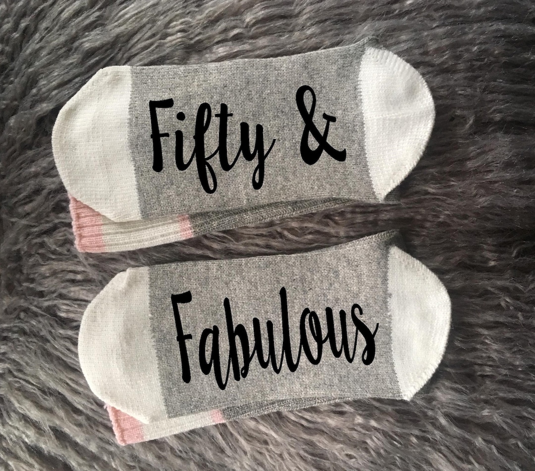 Fifty & Fabulous Socks-50th Birthday Gift-fifty Birthday-best Friend Birthday Gift-birthday Gift ...
