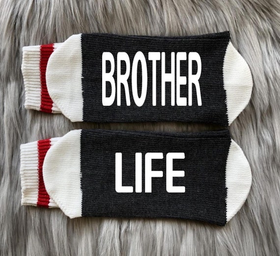 Brother Life-brother Socks-best Brother Ever-brother - Etsy