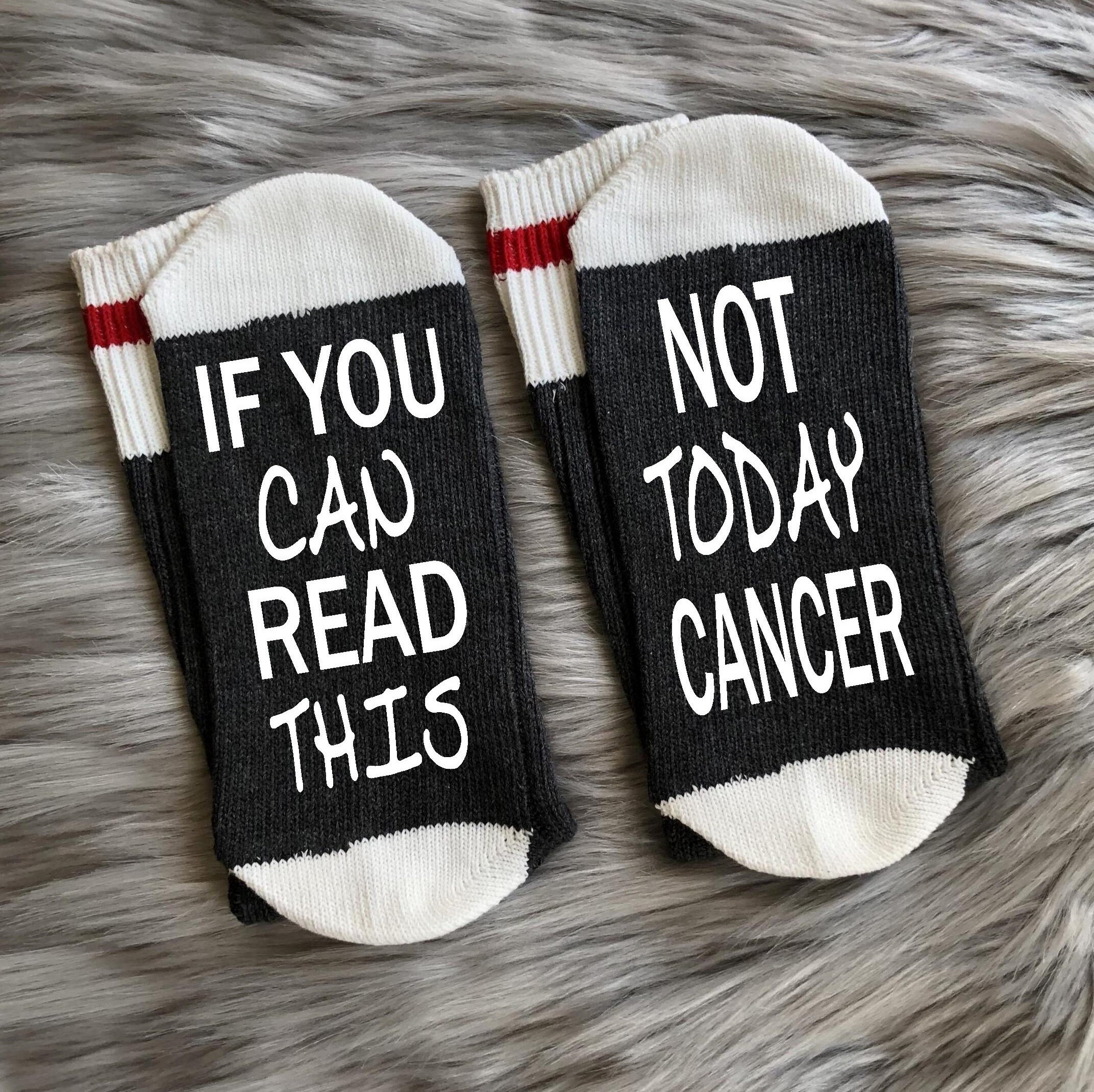 In This Family No One Fights Alone-cancer Socks-cancer Support | Etsy