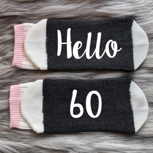 Cheers to 60 Years Socks-60th Birthday Socks-60th Birthday Gift ...