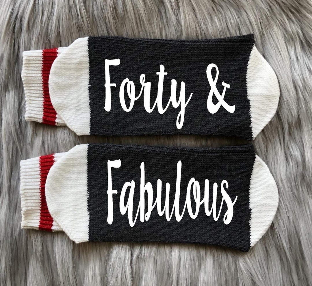 Forty and Fabulous Socks - 40th Birthday Party - Birthday Gifts for Her ...