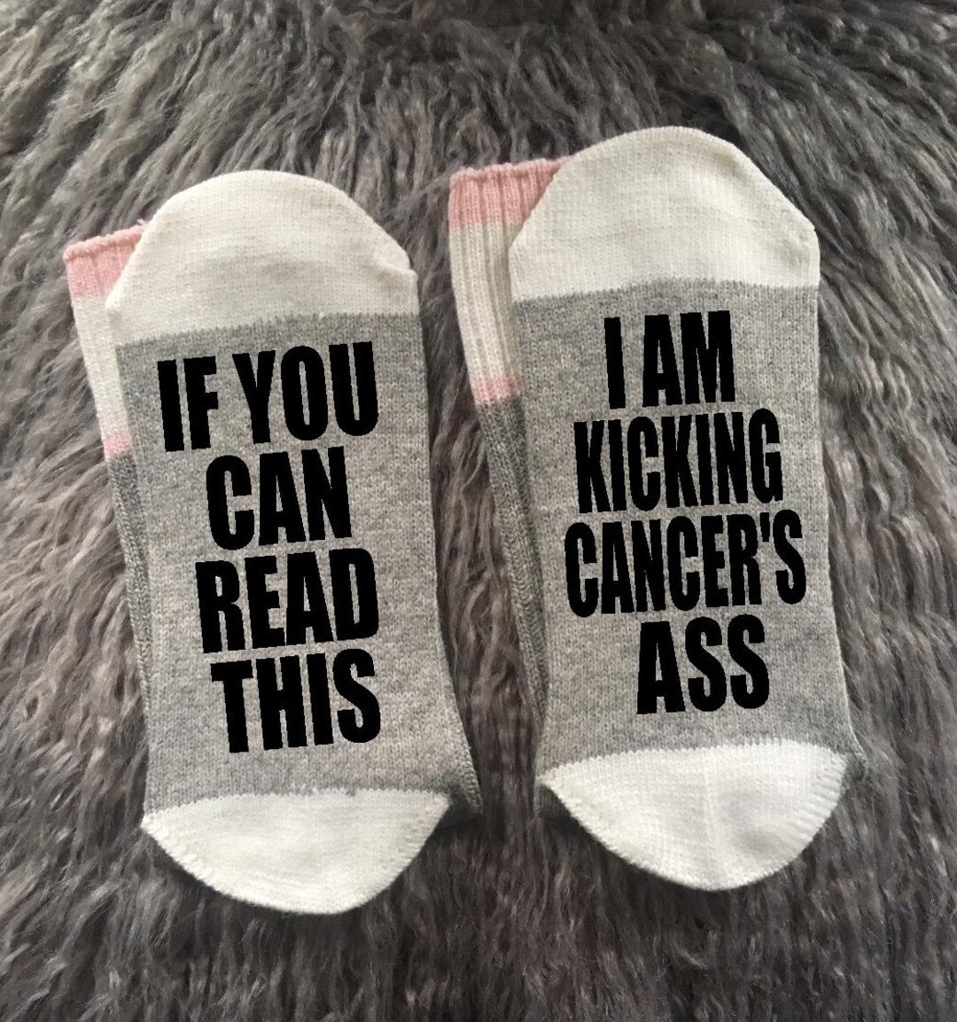 Cancer Socks-kicking Cancer's Ass-cancer Awareness-cancer Survivor Gift ...