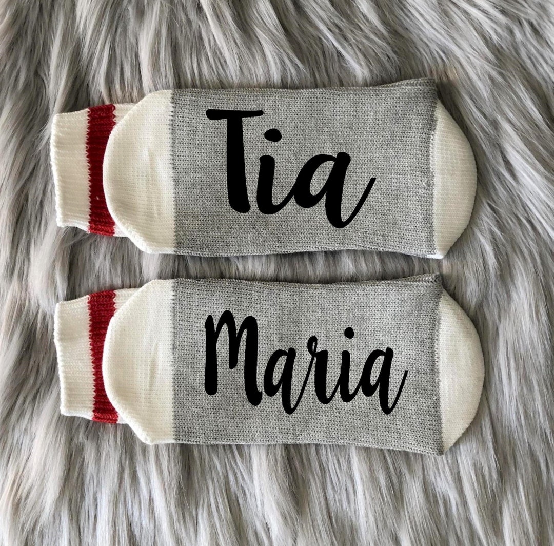 Custom Tia Socks-best Tia Ever-tia Gifts-tia to Be-aunt Gifts-tia Squad ...