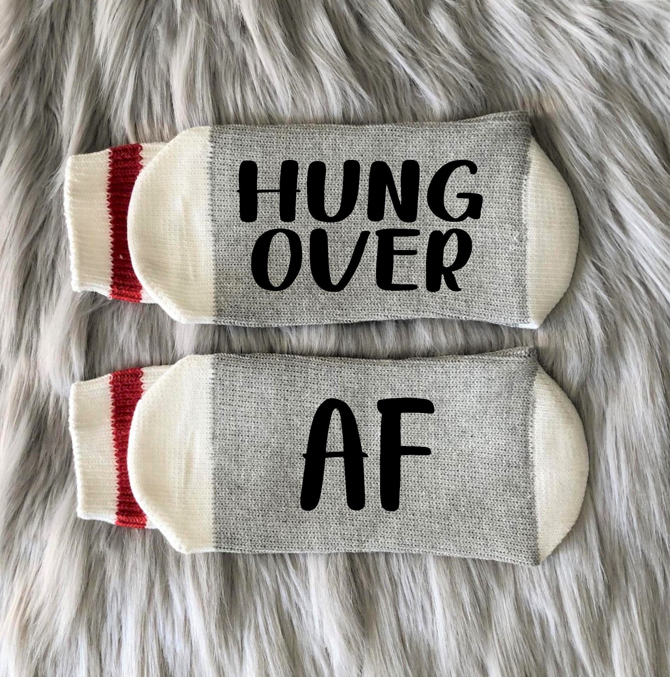 Hung Over-Hangover Socks-Hungover AF-Hangover Gifts-Birthday | Etsy