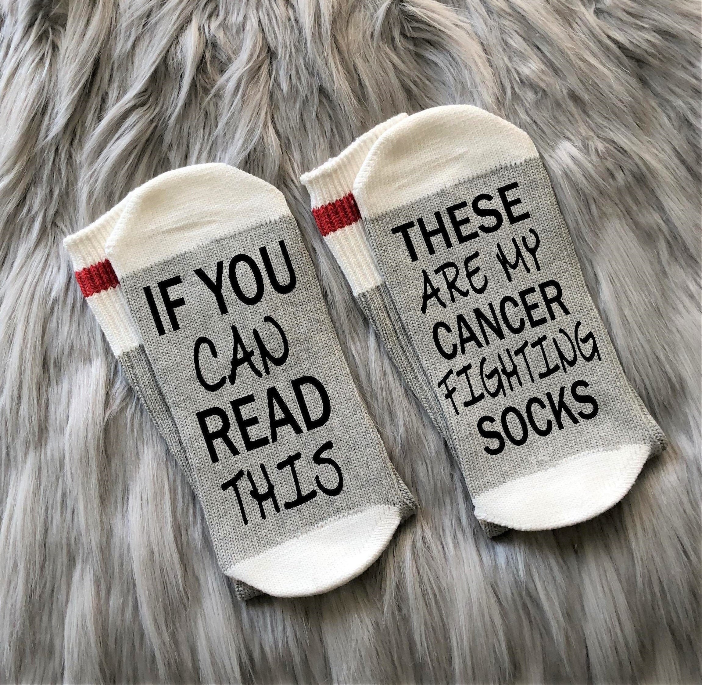 In This Family No One Fights Alone-cancer Socks-cancer Support | Etsy