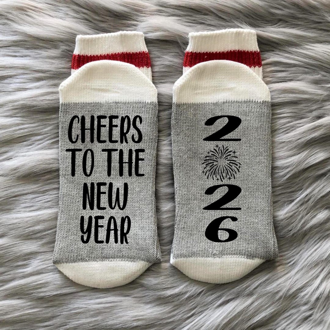 New Years 2026 Socks - Cheers to the New Year - New Year's Eve Gifts ...
