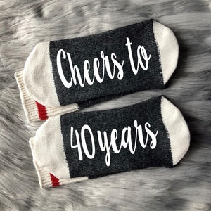 Cheers to 40 Years 40th Birthday Socks-40th Birthday Gift-birthday ...
