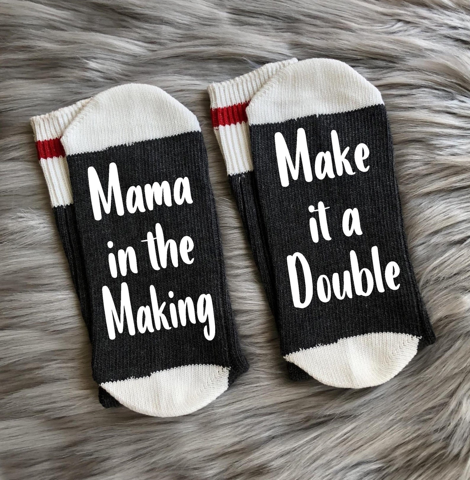 Mom of Twins Socks-twin Mom Gifts-growing Two Tiny Humans-twin Reveal ...