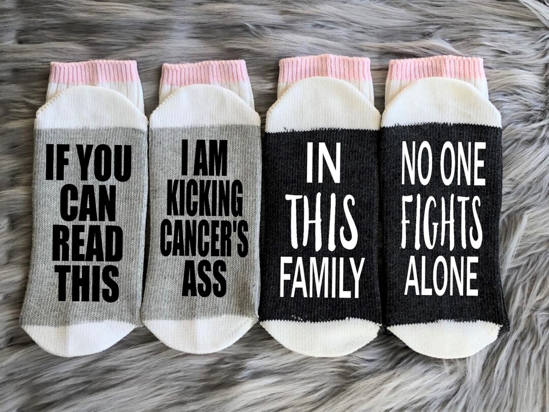 Cancer Support Gift-socks-in This Family-cancer Socks-kicking Cancers ...