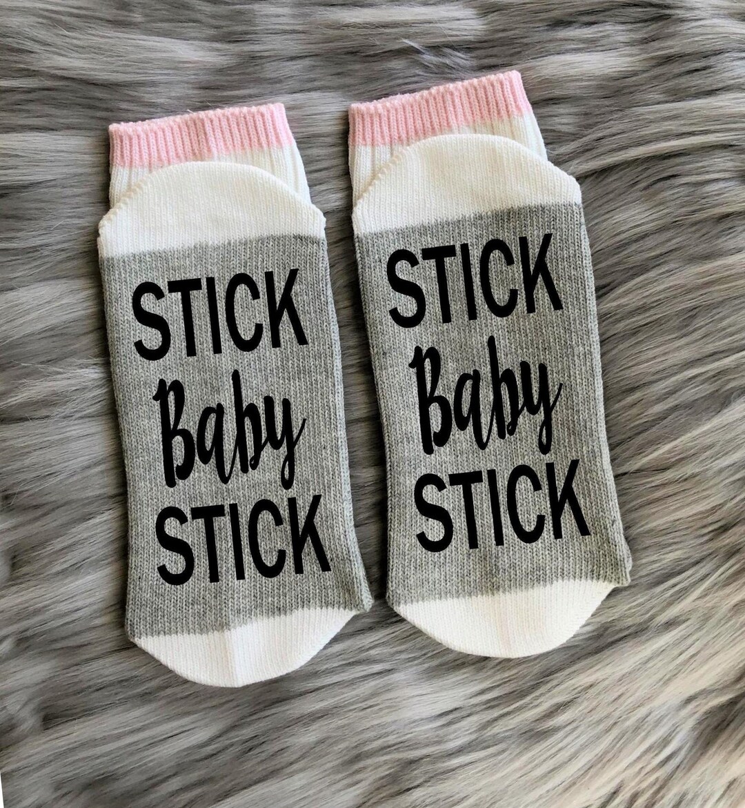 Stick Baby Stick IVF Socks-ivf Gifts-fertility Gift-lucky IVF Socks ...
