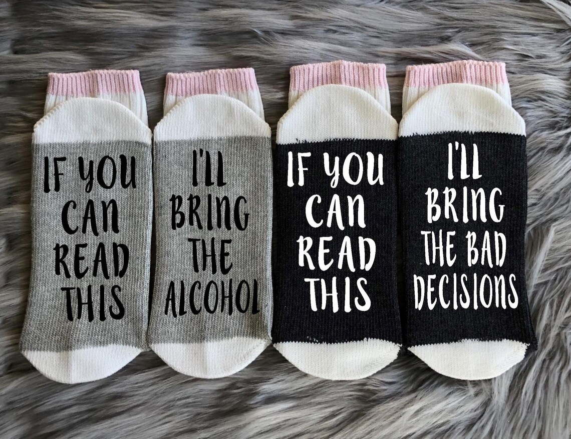 Best Friend Socks-girls Weekend-i'll Bring the Attitude-girls Trip ...