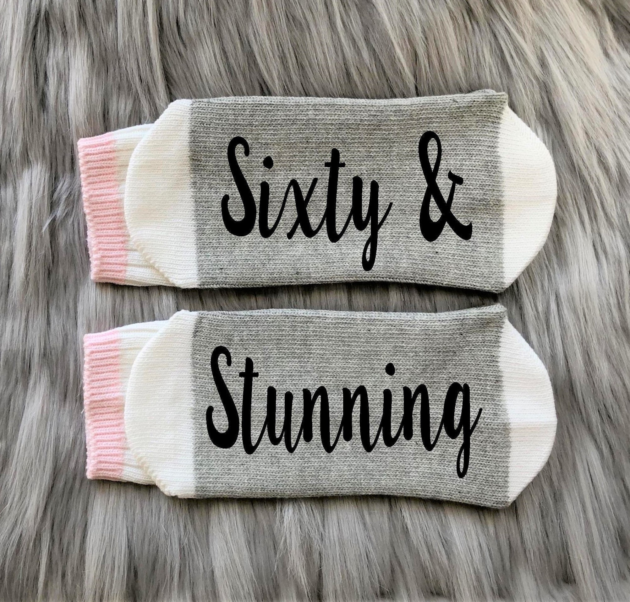 Sixty & Stunning Birthday Socks-60th Birthday Gift-vintage 1966-sixty ...