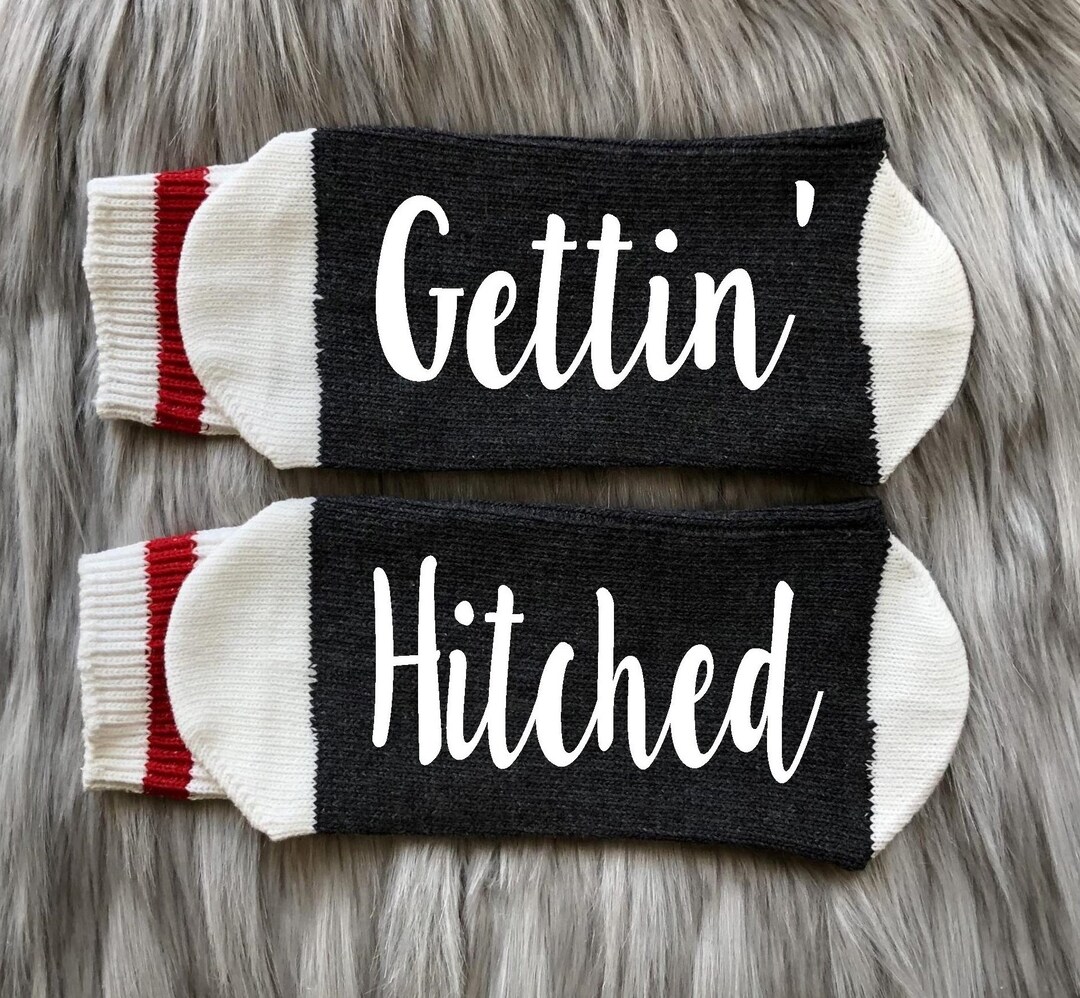 Gettin Hitched-bride Socks-engagement Gifts-bridal Gifts-bride to Be ...