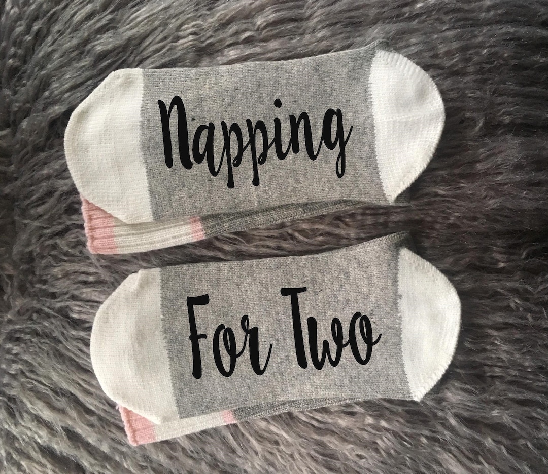 Napping for Two Socks-pregnancy Socks-baby Shower Gift-pregnant Af-new ...