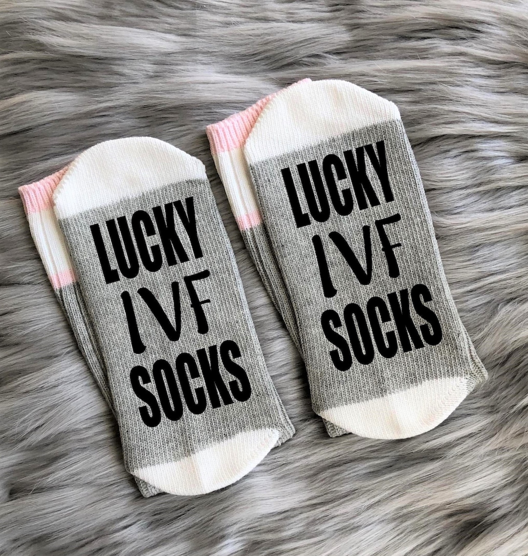 Lucky IVF Socks-ivf Gifts-fertility Gift-fertility Socks-ivf Transfer ...
