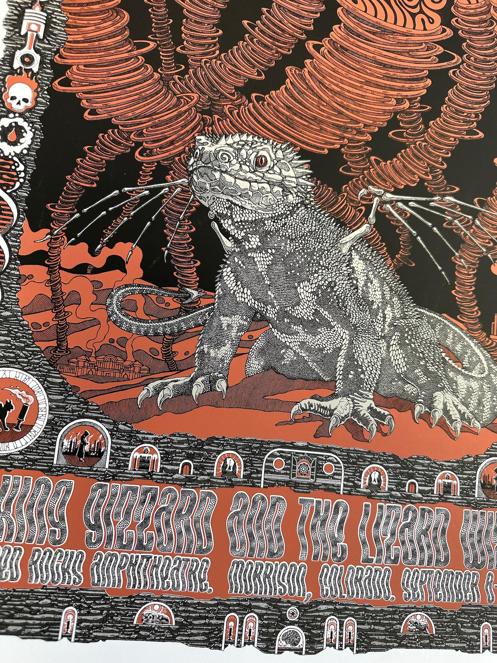 King Gizzard and the Lizard Wizard Red Rocks 2024 Poster (3-color ...