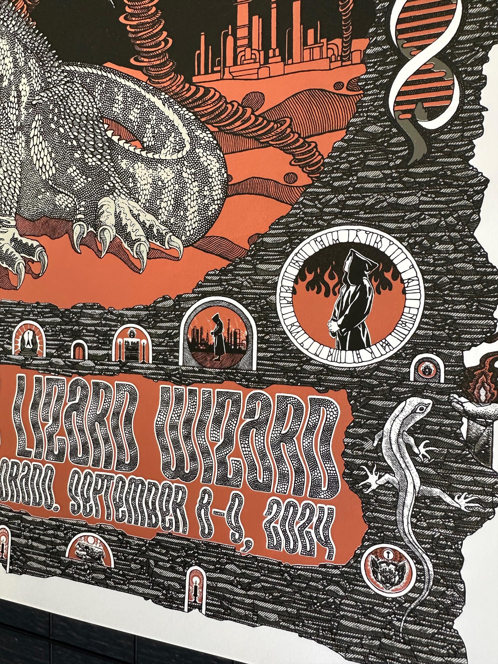King Gizzard and the Lizard Wizard Red Rocks 2024 Poster (3-color ...