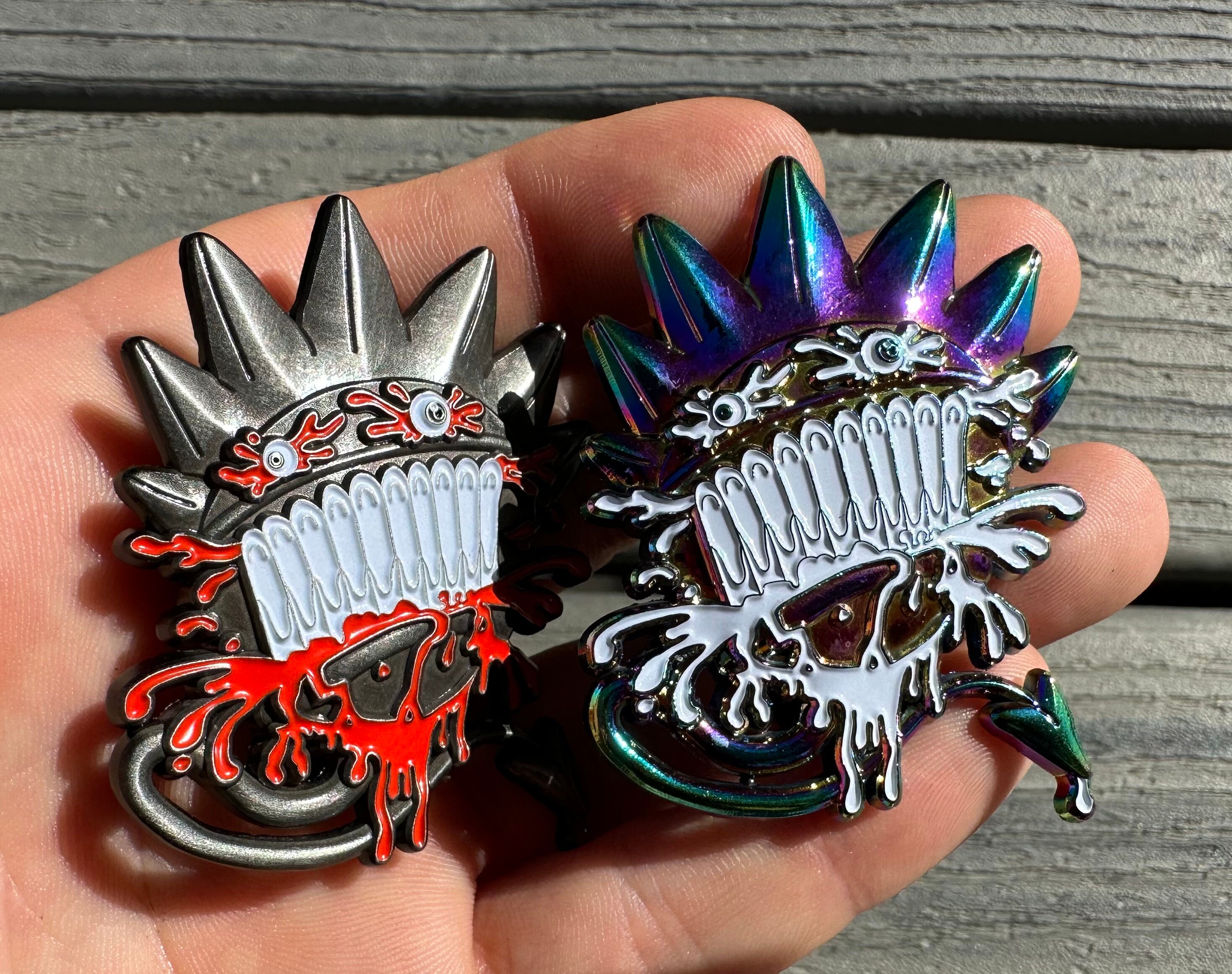 Demon Sweat V2 and V3 Pins - Etsy