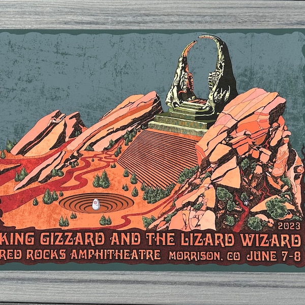 King Gizzard Red Rocks Poster - Etsy Canada