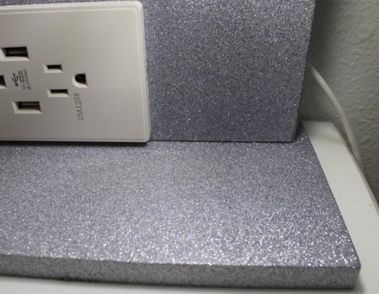 Silver Glitter Vanity Mirror With Lights 40 X 28 Made in the - Etsy