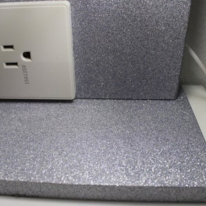 Silver Glitter Vanity Mirror With Lights 32 X 28 Made in the USA - Etsy