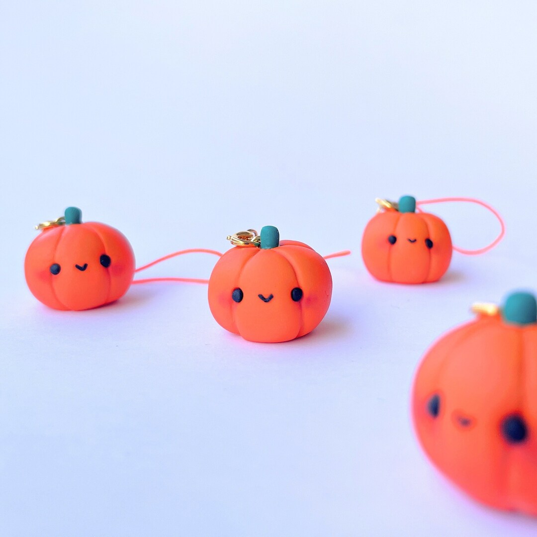 Cute Kawaii Pumpkin Charm - Cute Halloween Keychain - Goth - Etsy