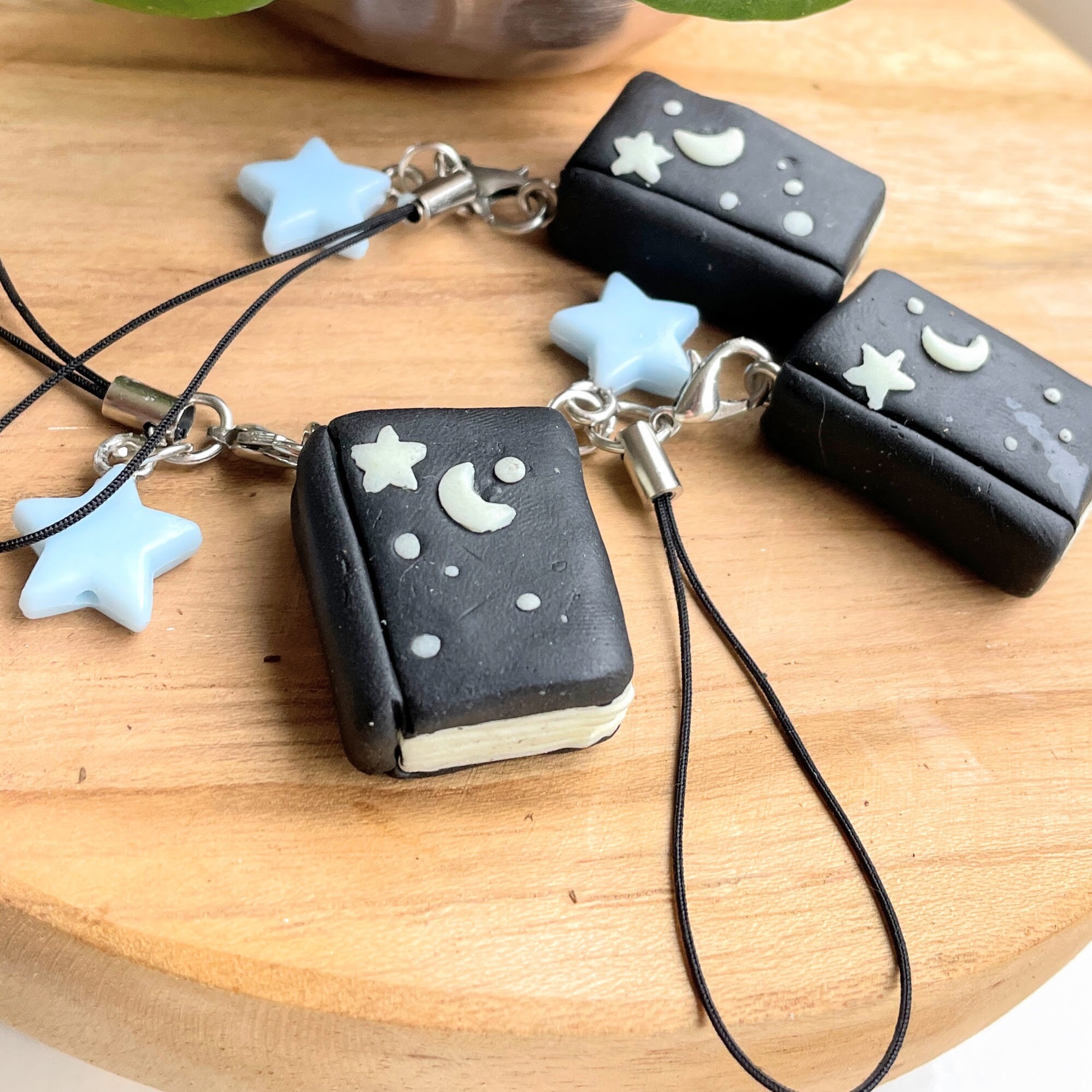 GLOW in the DARK Witchy Magic Spellbook charm Keychain | Etsy