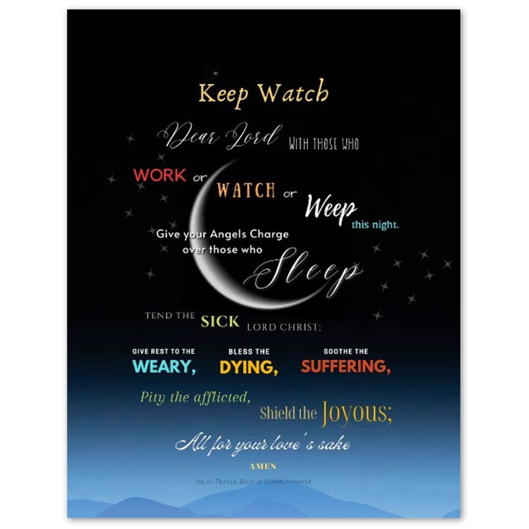 Keep Watch Prayer Pack of 10 Greeting Cards (standard Envelopes) (US ...