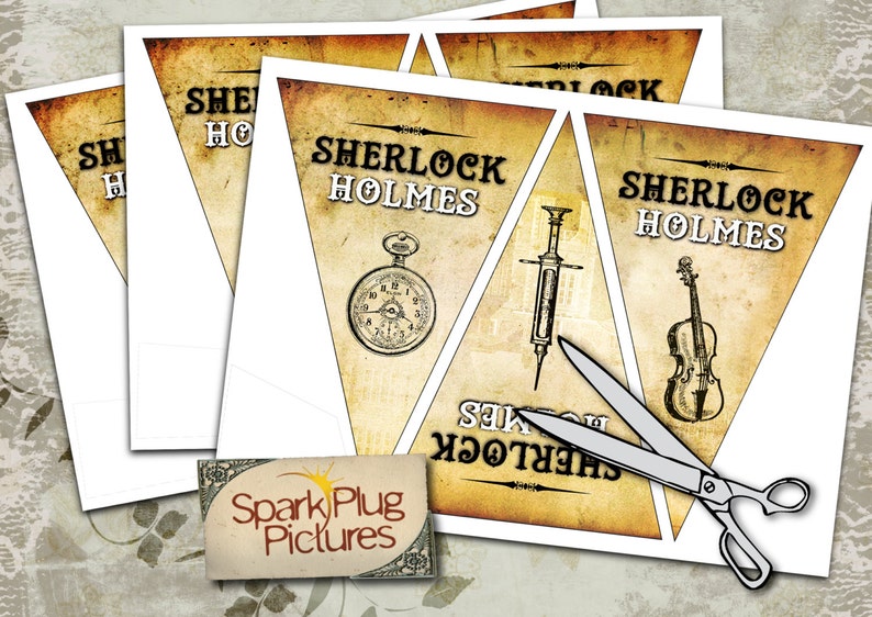 Sherlock Holmes Detective Bunting Banner - Etsy