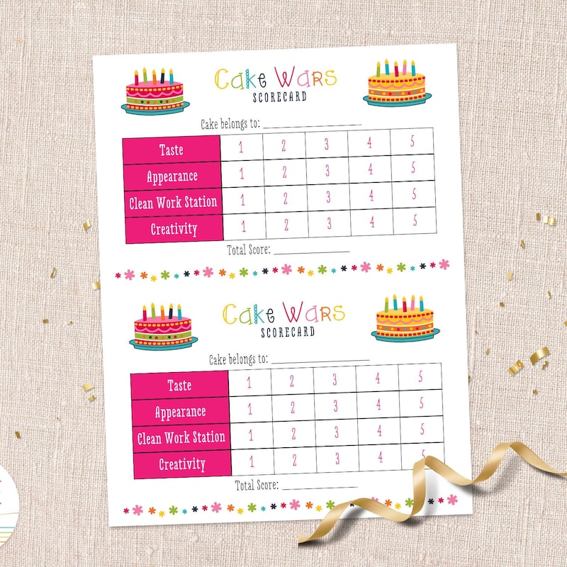 Contest Judging Cards - Etsy