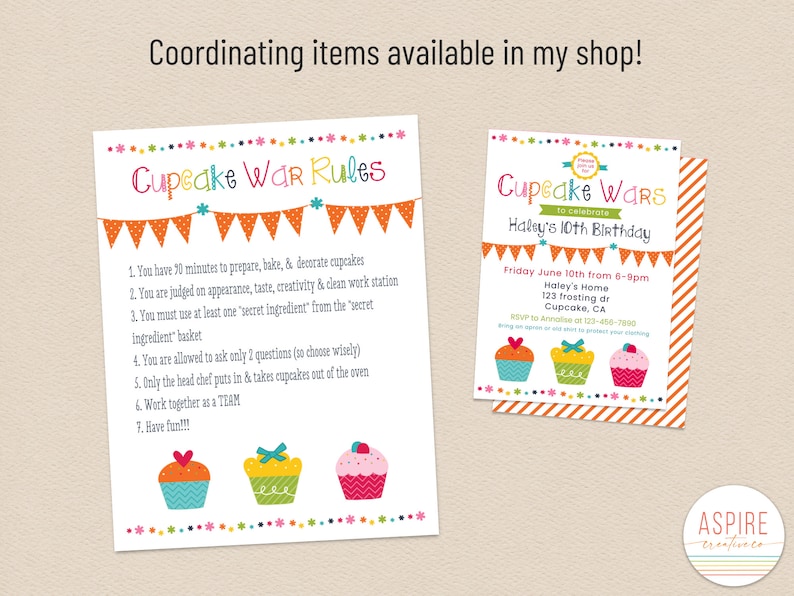 Cupcake Wars Party Scorecard, Judging Sheet, Cupcake Wars Birthday ...