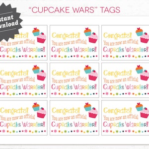 Editable Template Cupcake Wars Rule Sign & Judging Sheet Baking Party ...
