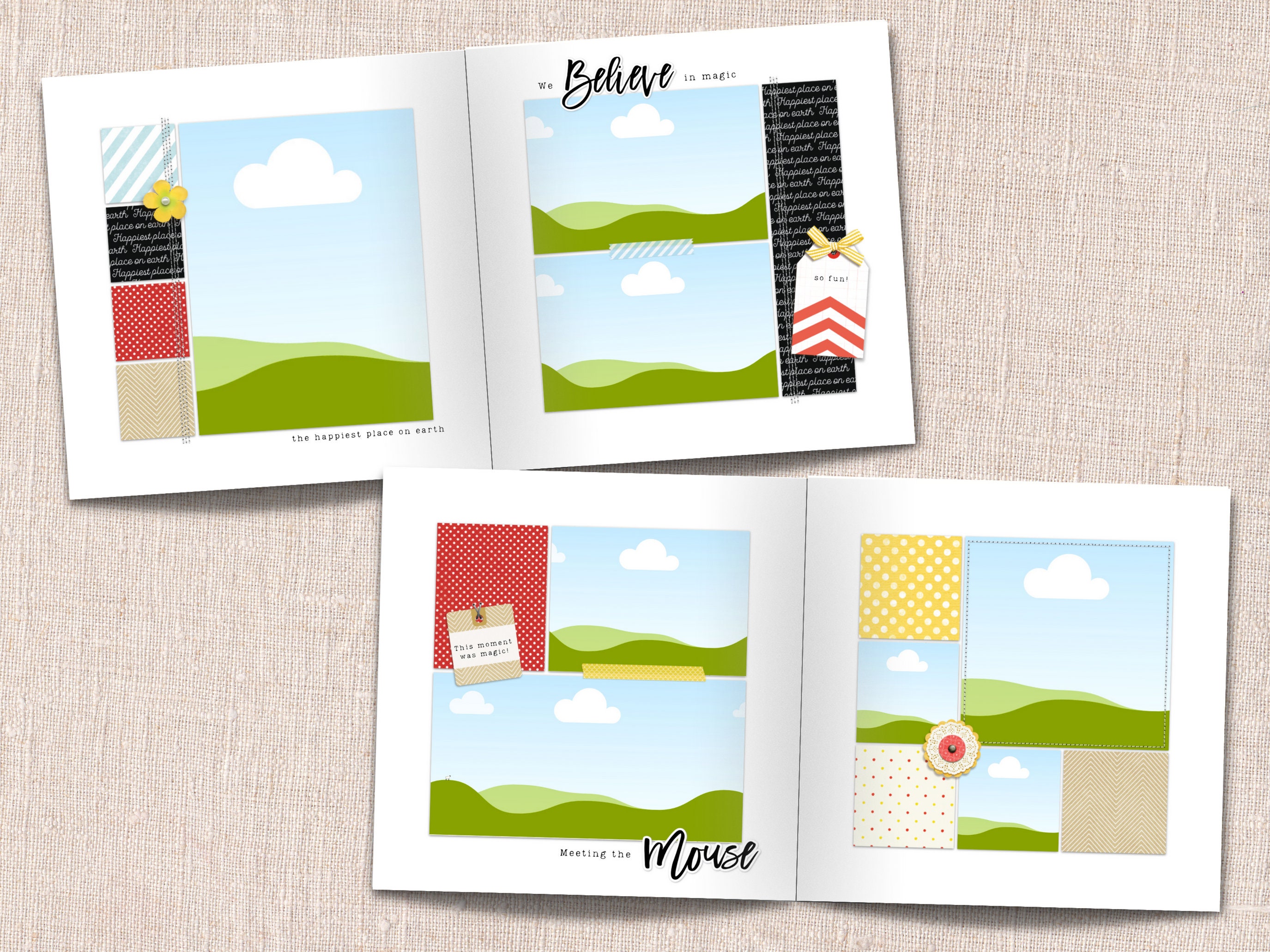 Vacation Photo Book Template, Digital Scrapbook, Instant Download - Etsy