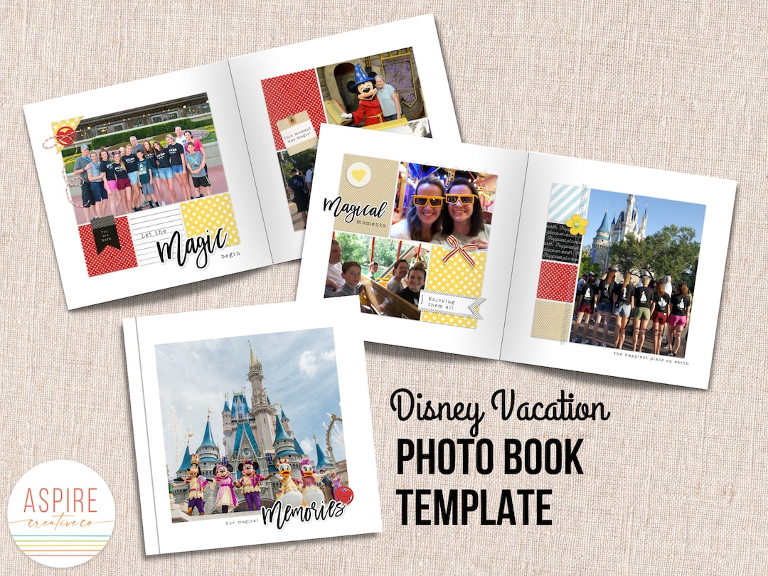 Vacation Photo Book Template, Digital Scrapbook, Instant Download - Etsy