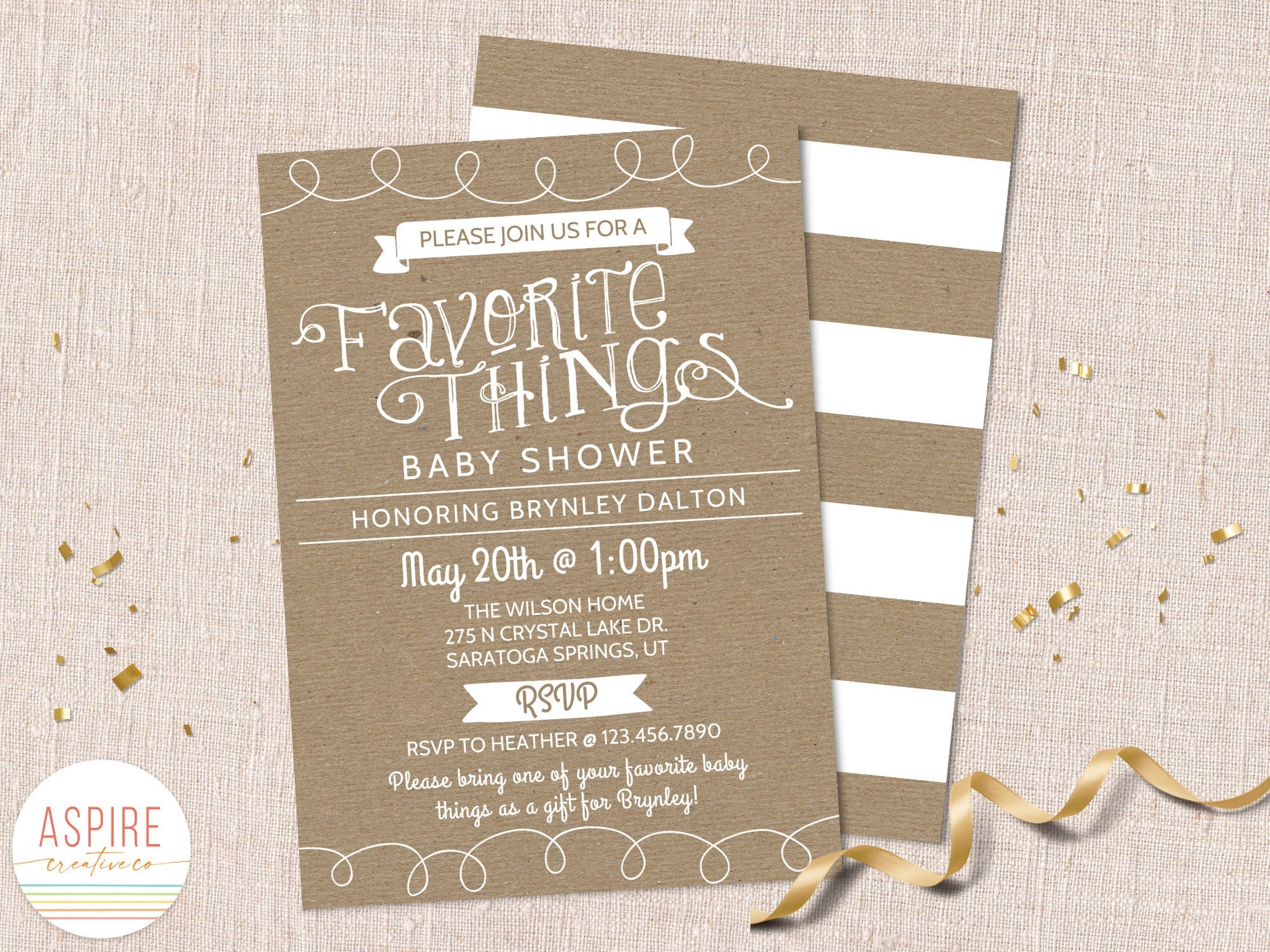 Favorite Things Baby Shower Invitation, My Favorite Things Party ...