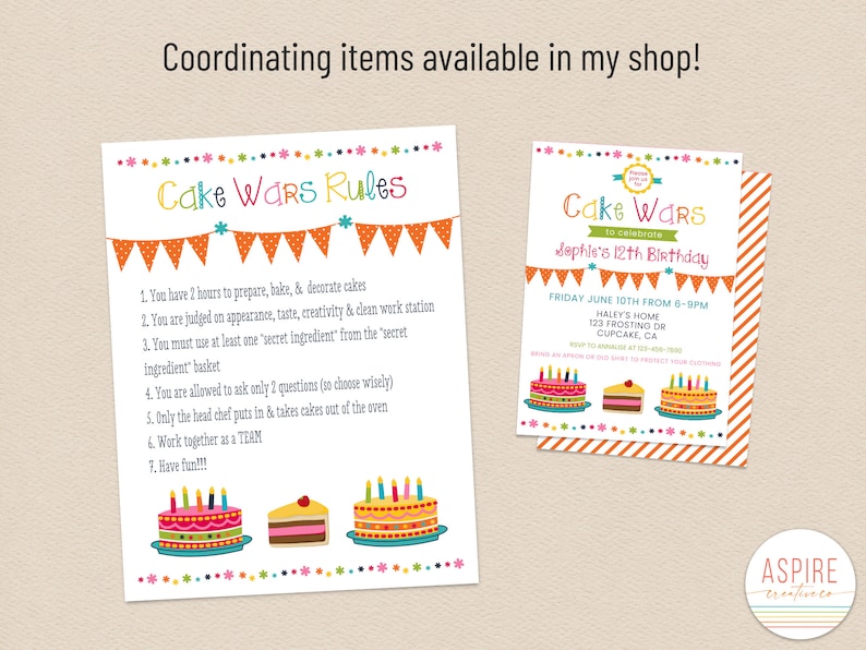 Cake Wars Party Scorecard, Judging Sheet, Cake Wars Birthday Party ...