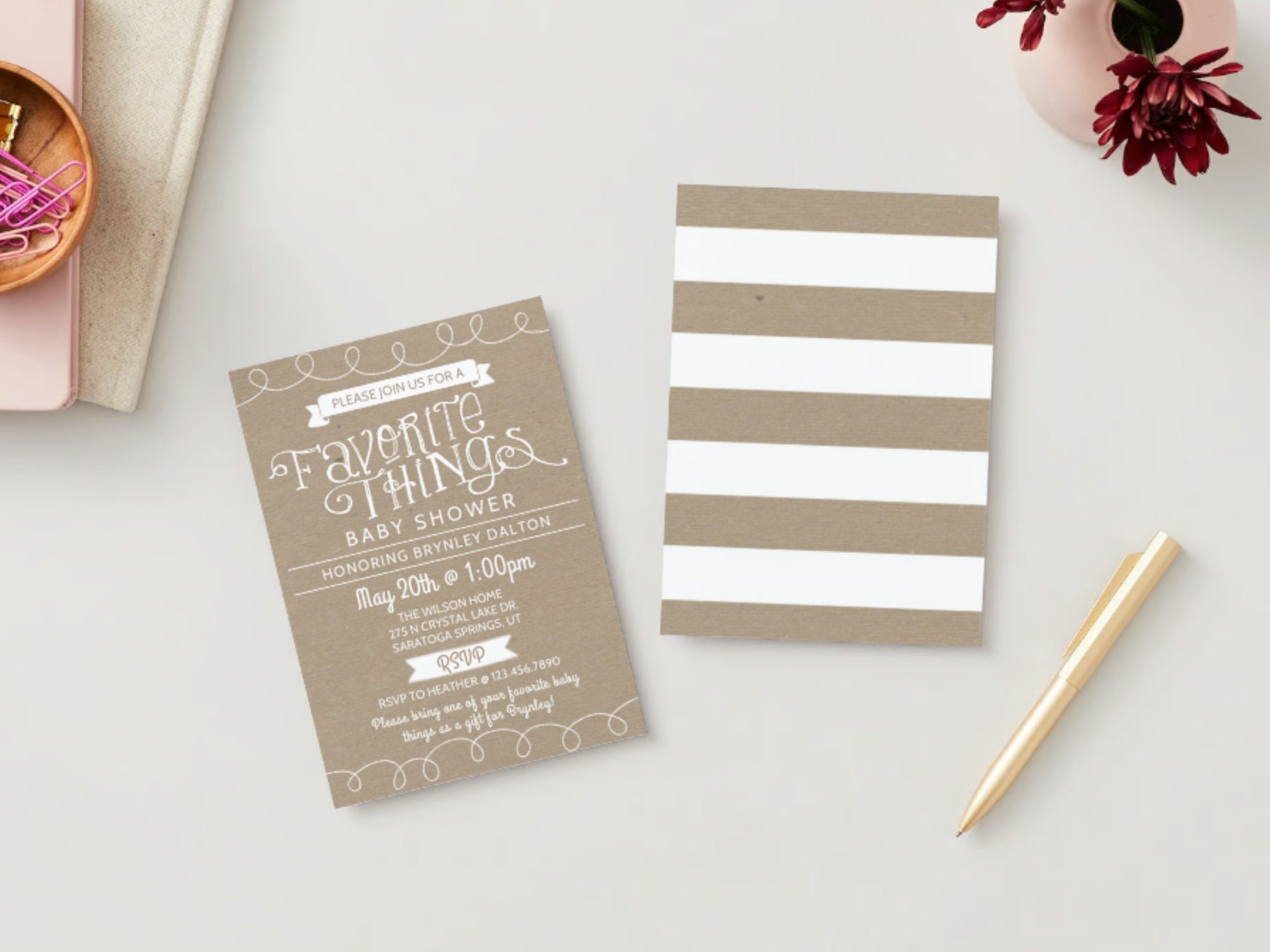 Favorite Things Baby Shower Invitation, My Favorite Things Party ...