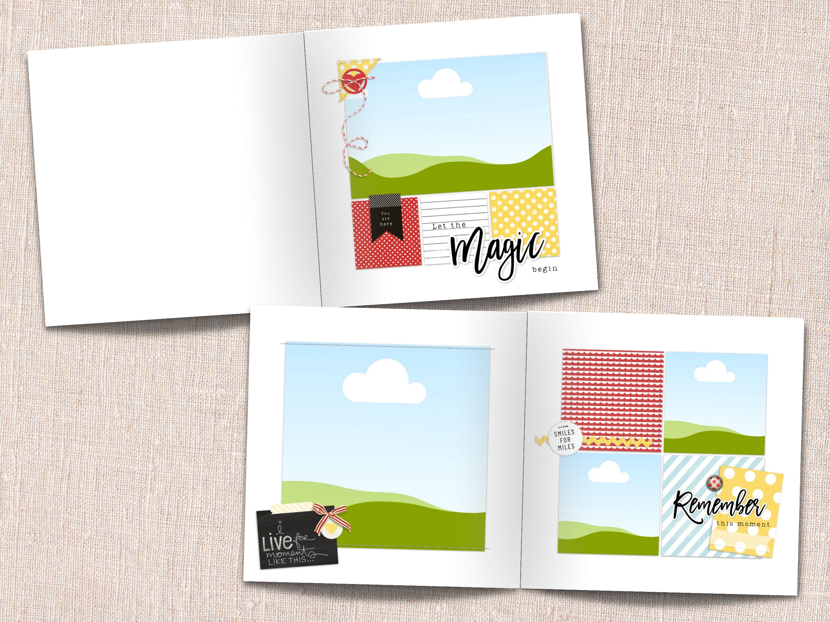 Vacation Photo Book Template, Digital Scrapbook, Instant Download - Etsy