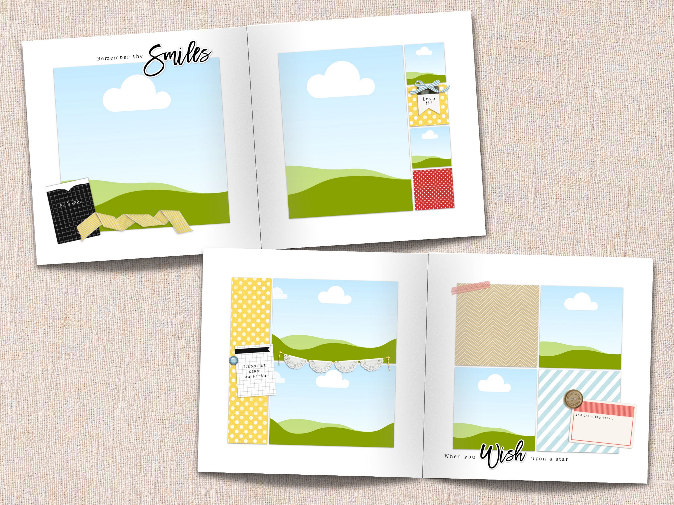 Vacation Photo Book Template, Digital Scrapbook, Instant Download - Etsy