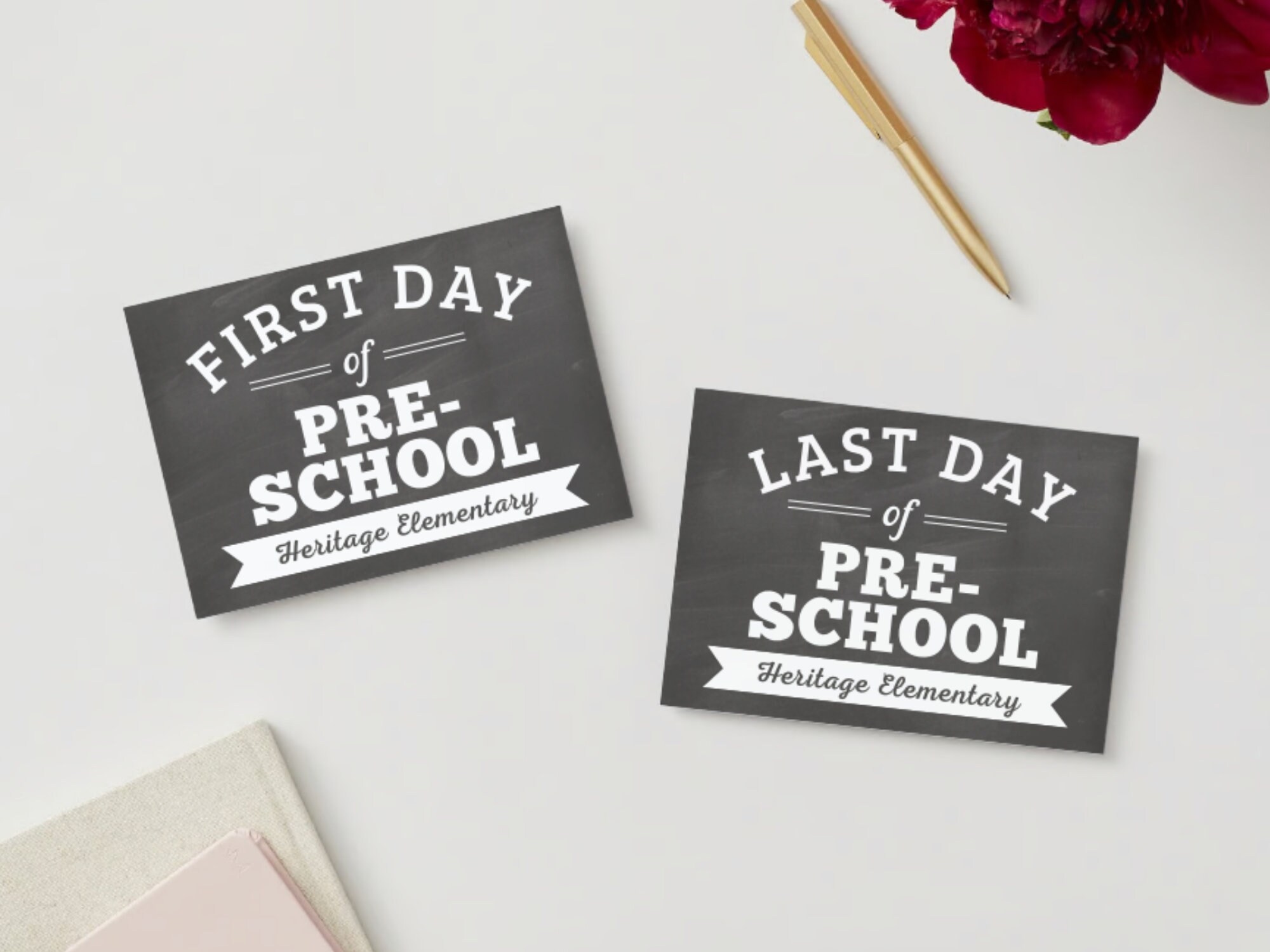 EDITABLE First/last Day of School Sign, Chalkboard School Poster ...