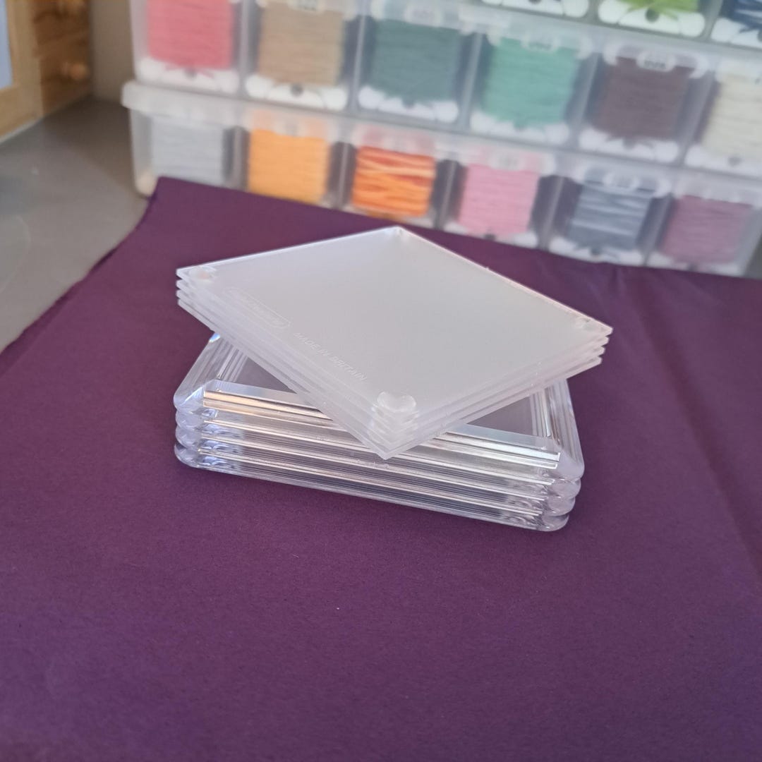 Set of Four Acrylic Coaster Blanks for Cross Stitch - Etsy