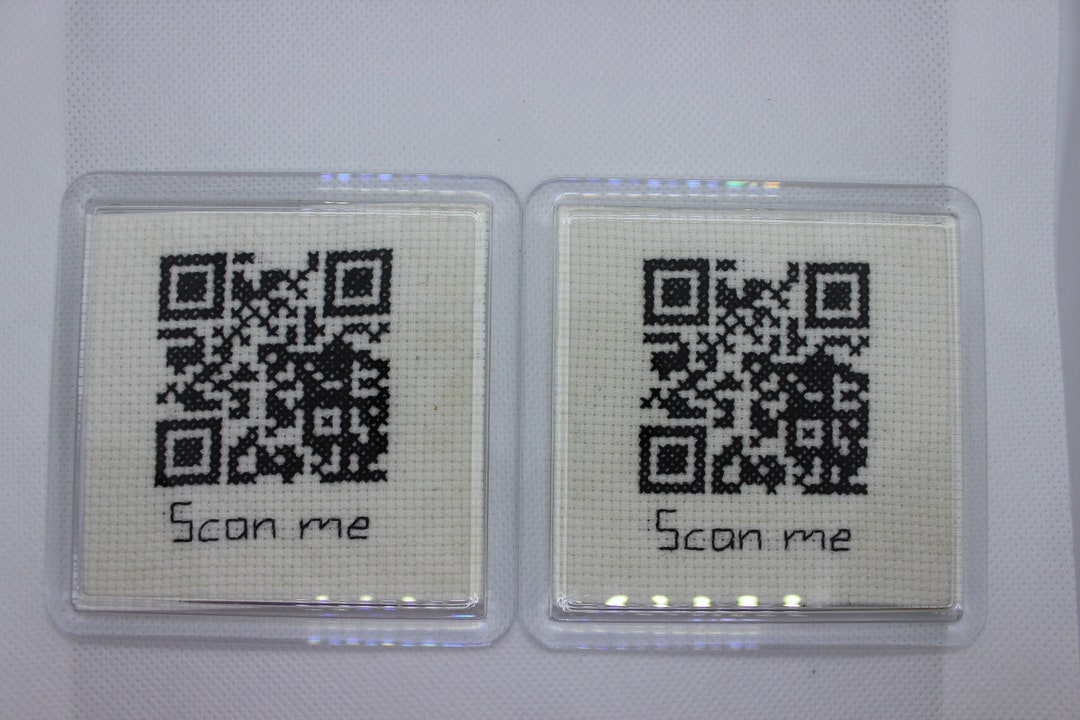 Rick Astley Rick Roll QR Code Acrylic Cross Stitch Coaster - Etsy UK