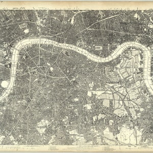 1868 Map Scan - Central London, England, UK - High-resolution Scan of ...