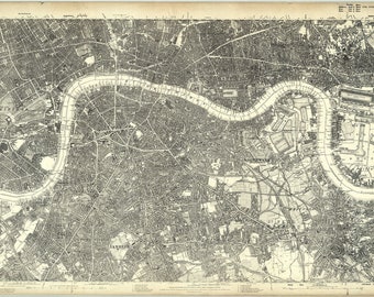 1894 Map Scan - Glasgow, Scotland, UK - High-resolution Scan of the Victorian (19th Century ...